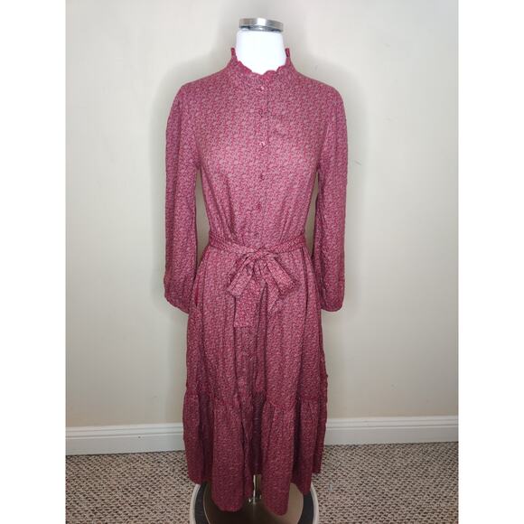 April Cornell | Dresses | April Cornell Floral Maxi Dress Pockets ...